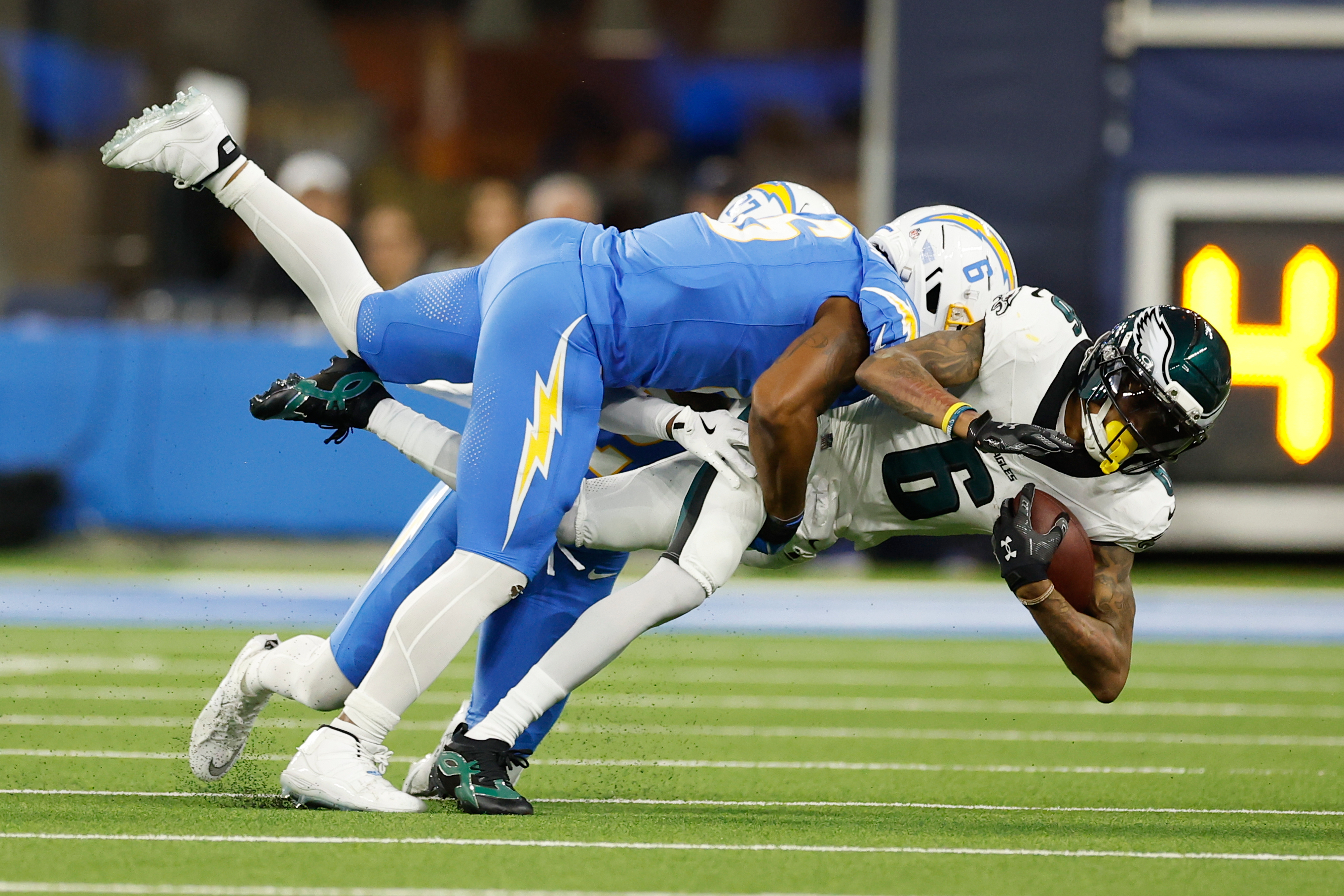 NFL upholds 2-game of Chargers' Denzel Perryman for helmet-to-helmet ...
