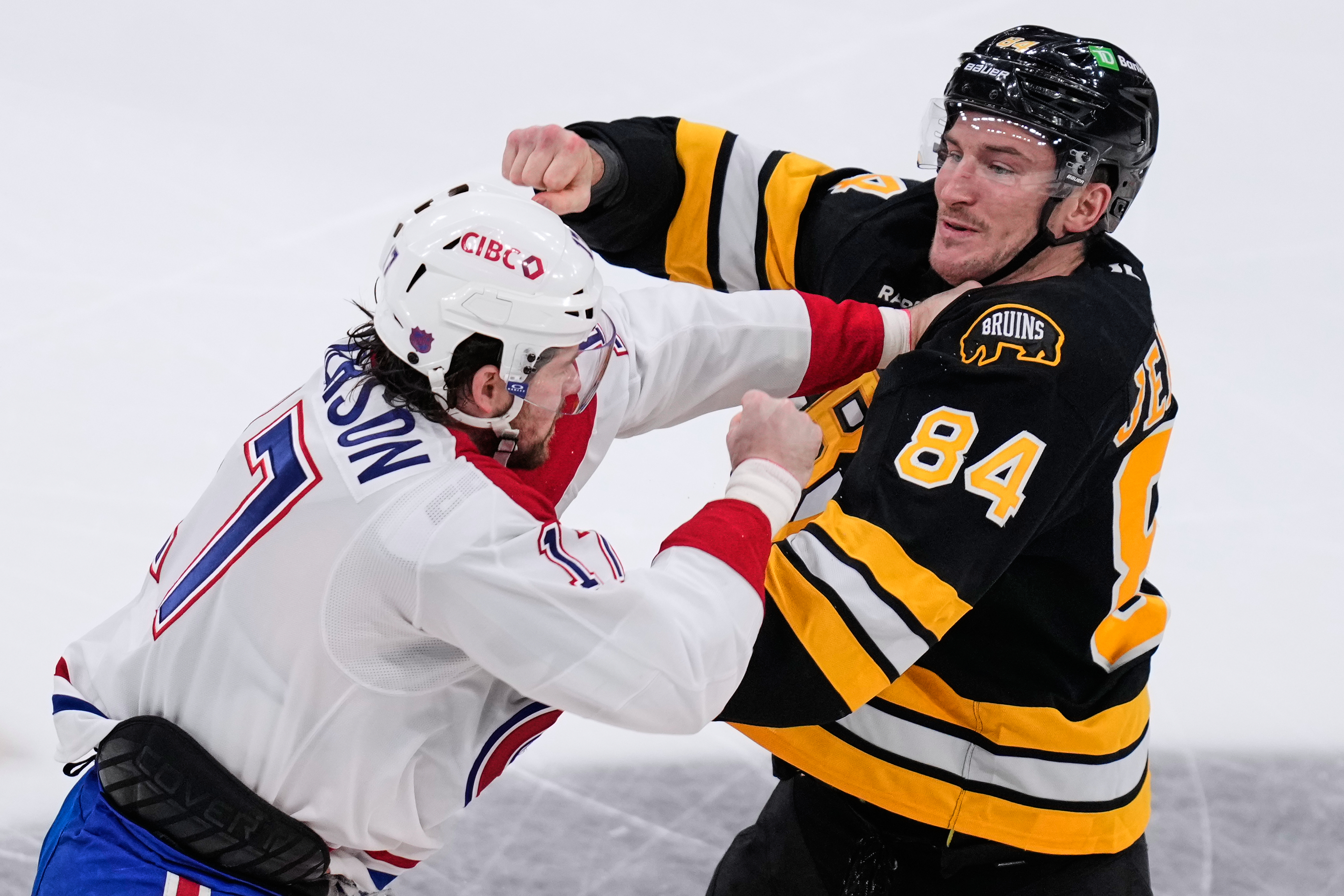 Old rivals Bruins, Canadiens drop gloves at opening faceoff | wbir.com
