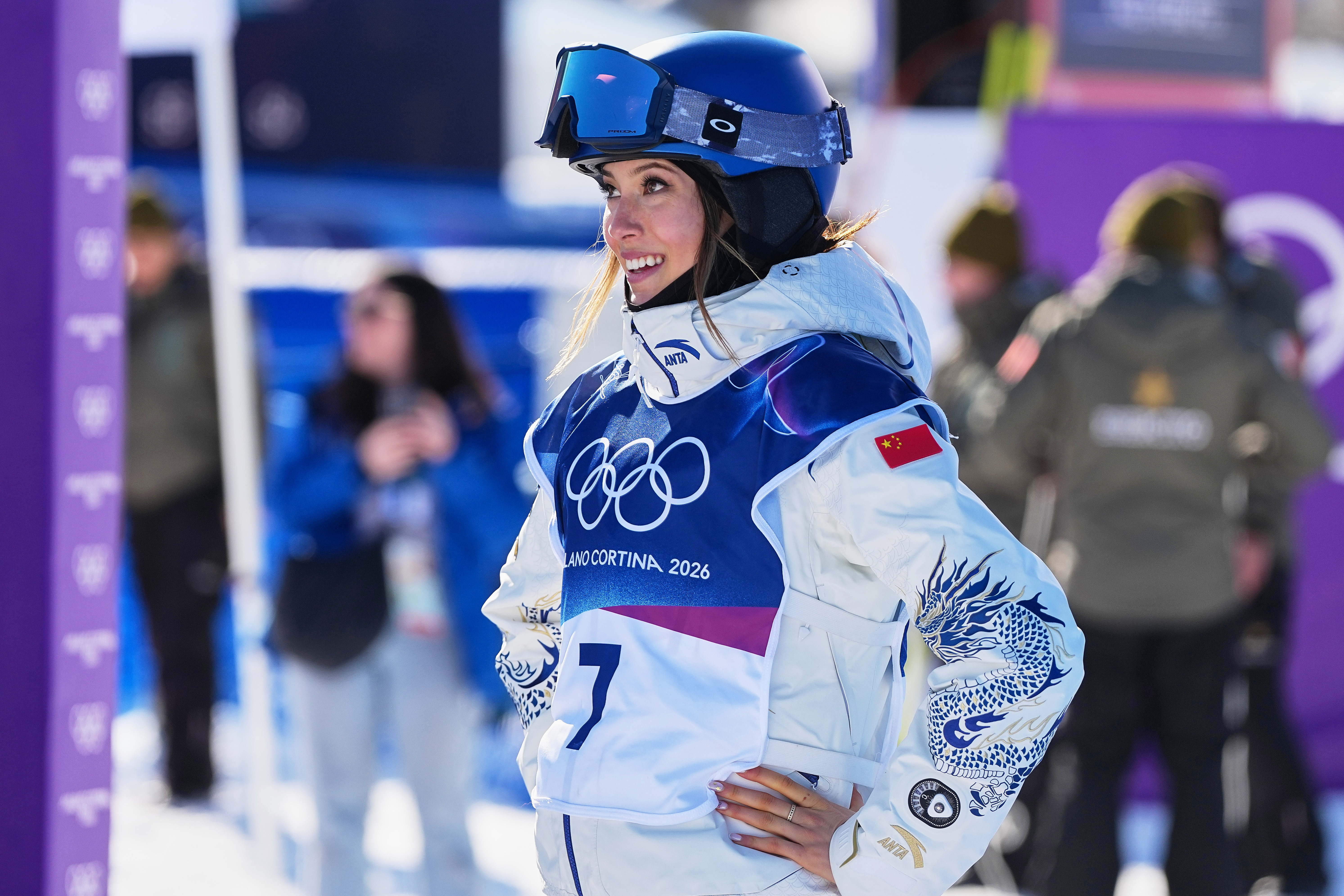 Runway on the slopes: Eileen Gu sports a personalized ski suit with ...