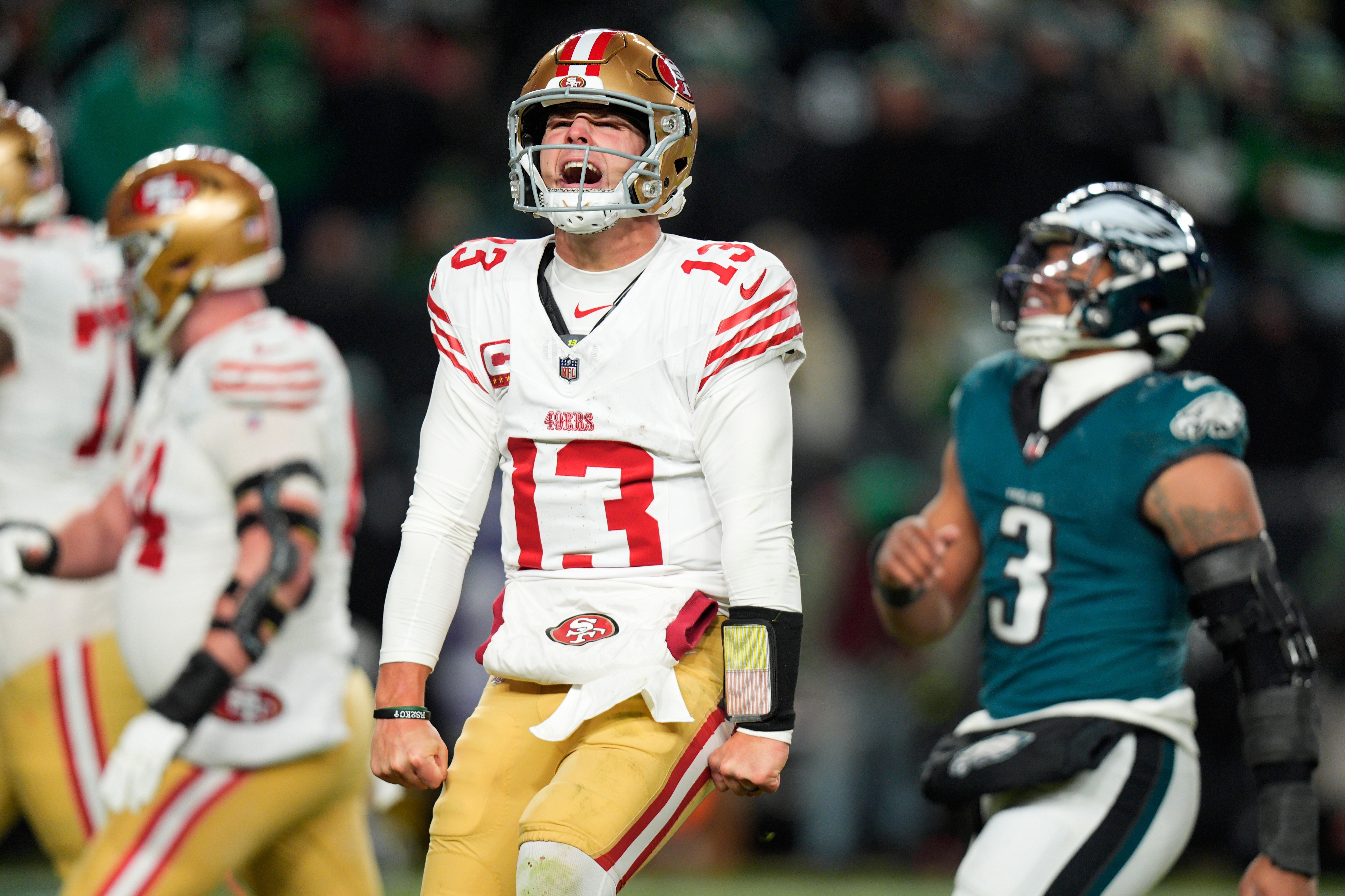Purdy, 49ers eliminate defending Super Bowl champion Eagles with 23-19 ...