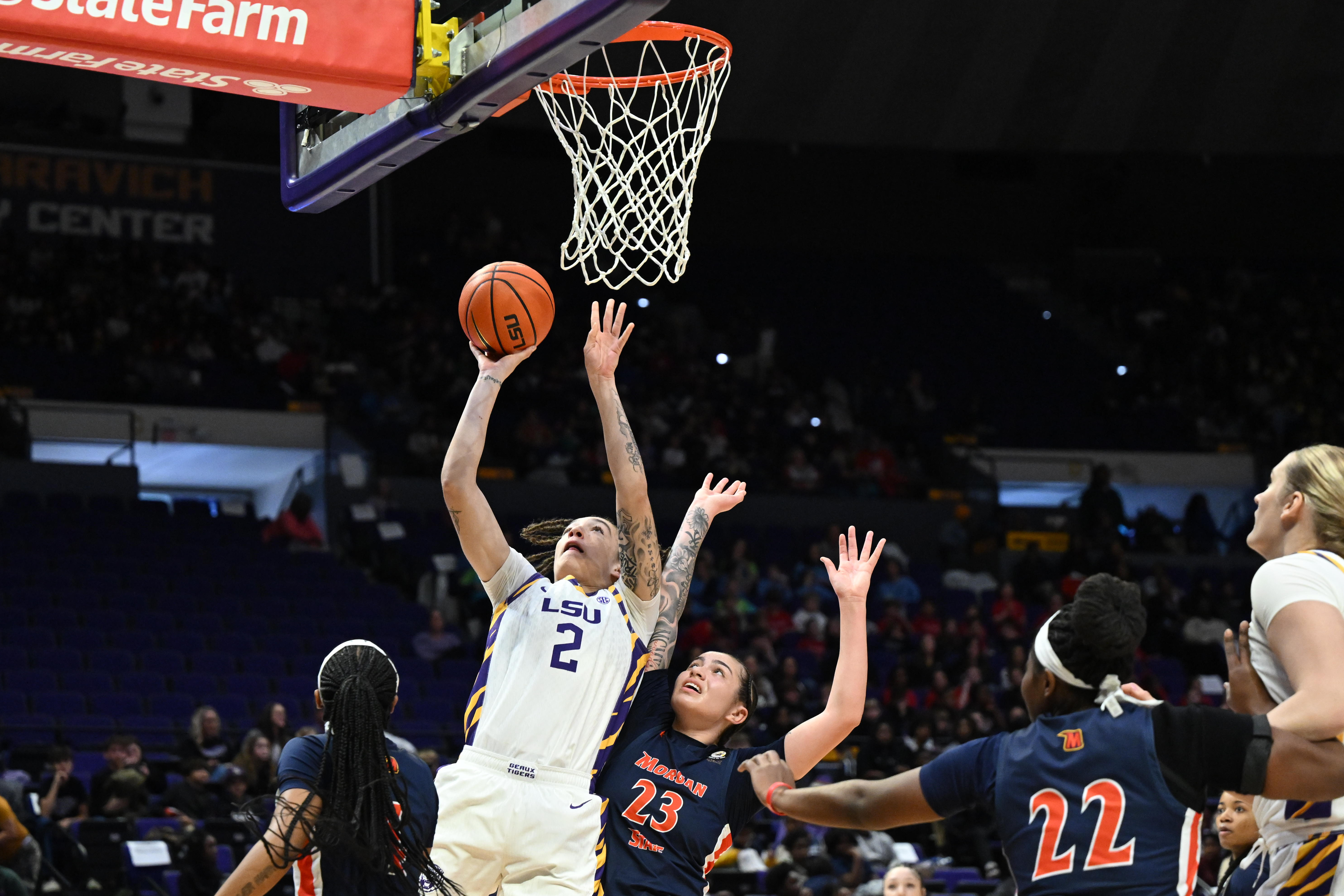 No. 5 LSU routs Morgan State 91-33 in eighth win this season by 50 ...