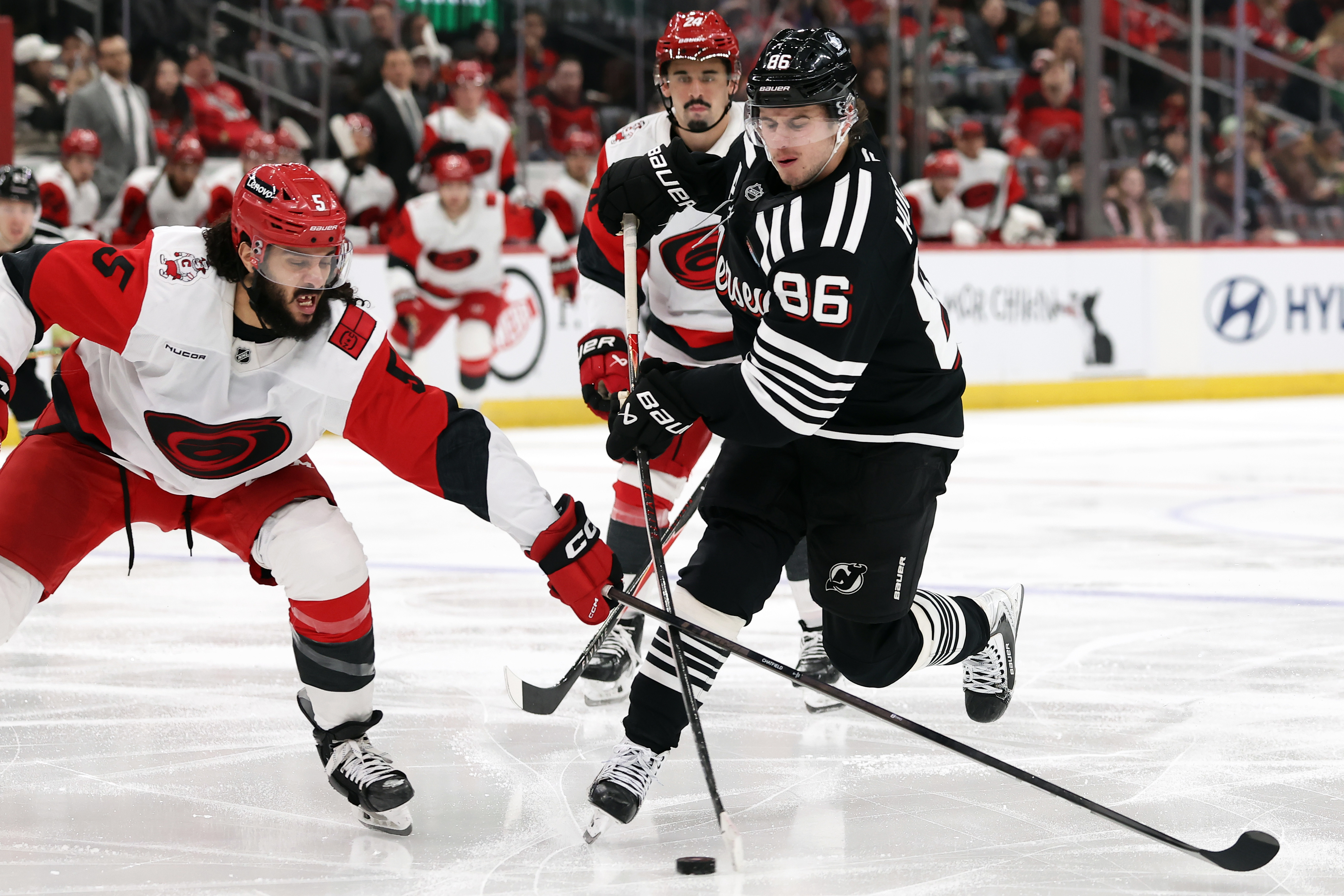 Devils' Jack Hughes leaves game 2 weeks before US opens play at the ...