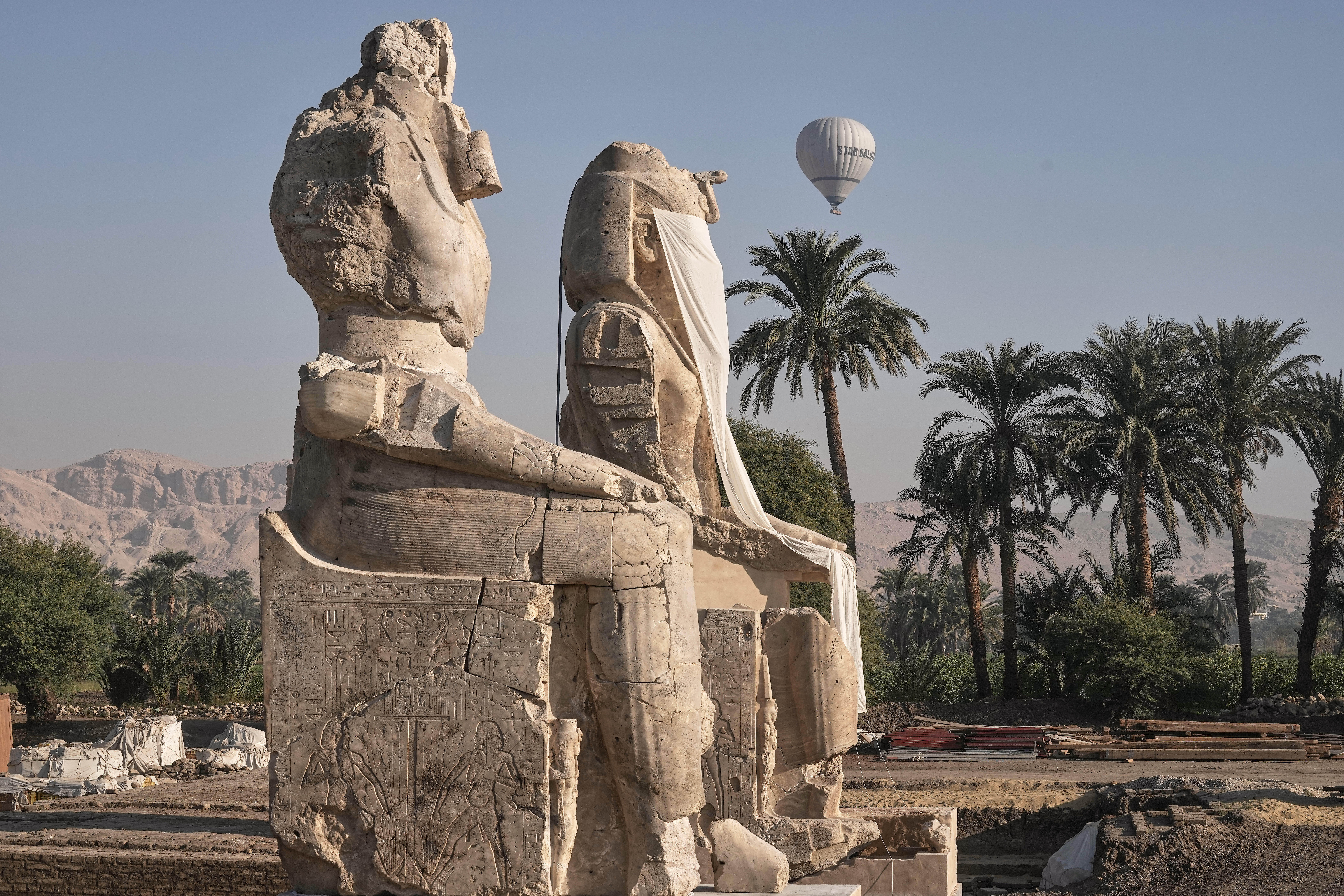 Egypt reveals restored colossal statues of pharaoh in Luxor | wnep.com
