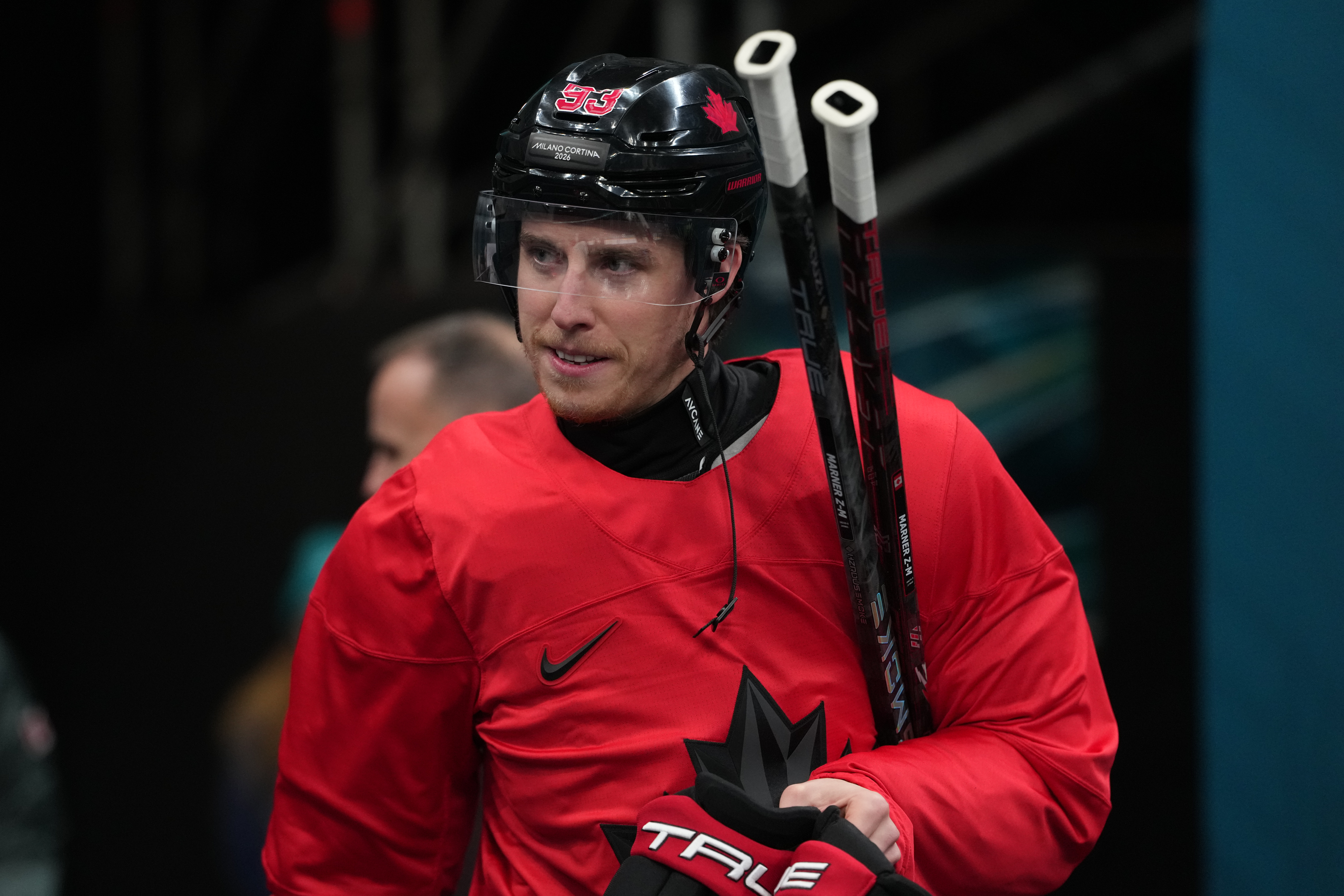 Neck guards are mandatory in hockey at the Olympics. That's an ...