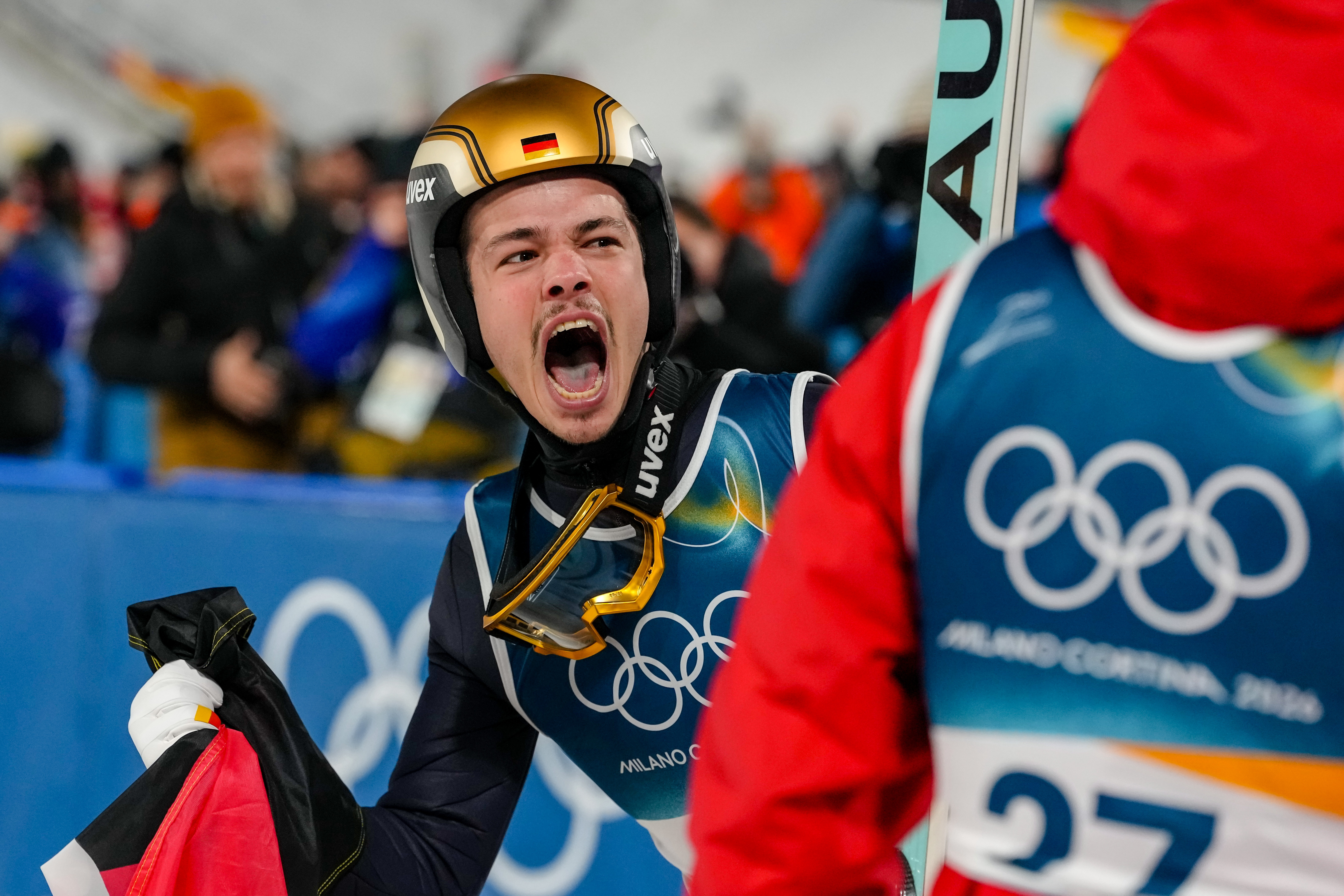 Philipp Raimund wins gold in thrilling normal hill ski jump at Milan ...