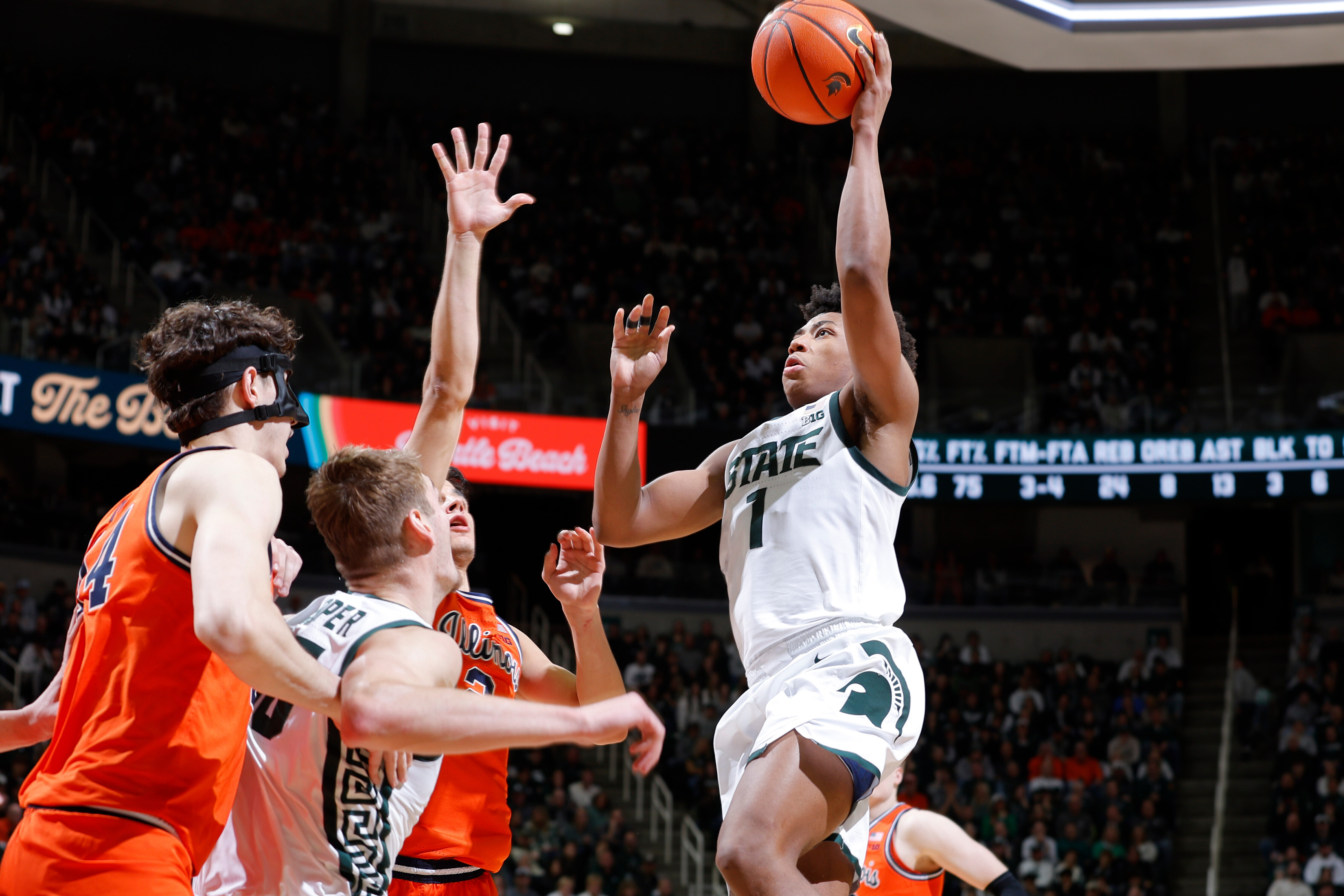 Jeremy Fears starts for No. 10 Michigan State against No. 5 Illinois ...