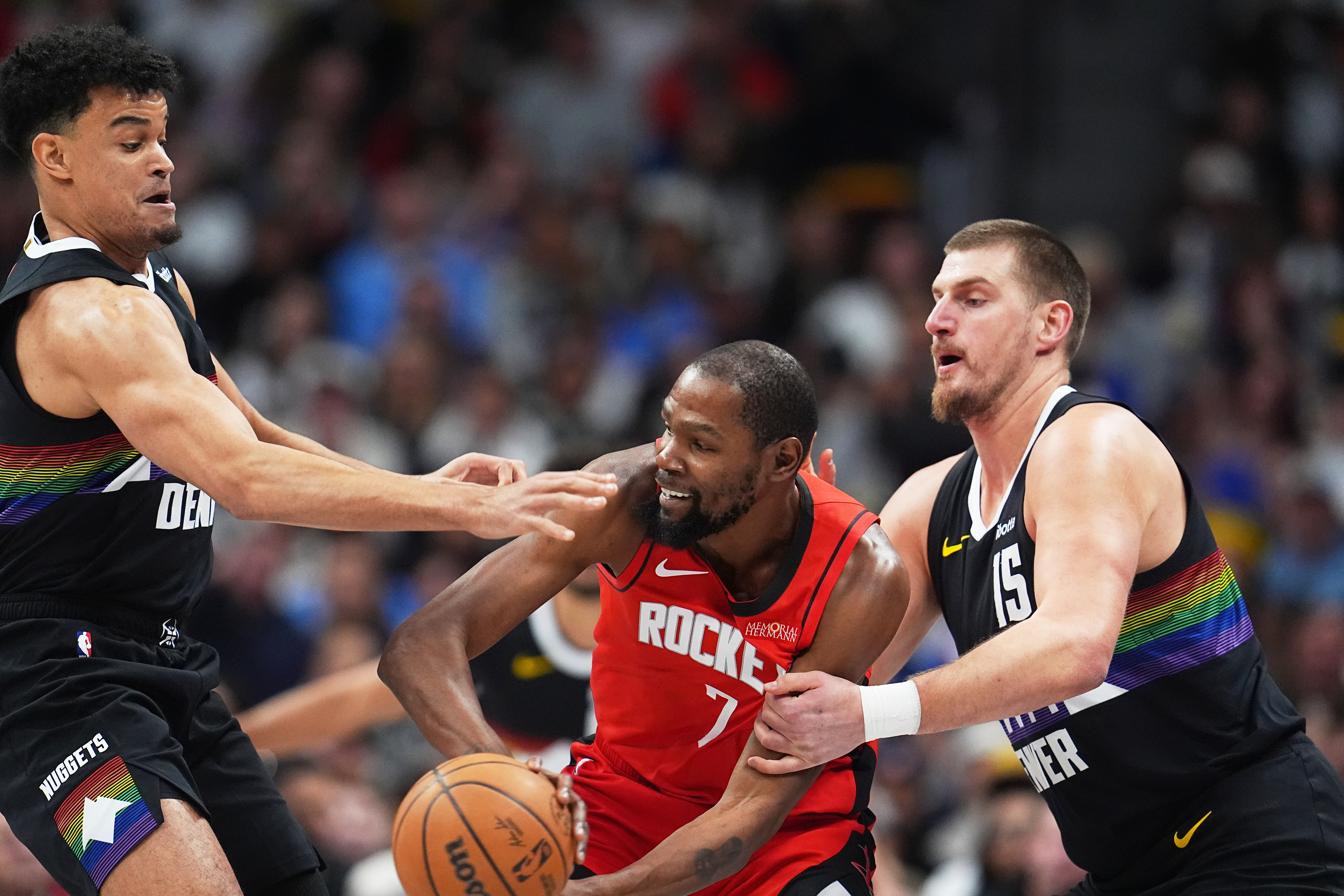 Durant scores 31, Sheppard's 11-point flurry helps Rockets end Nuggets ...