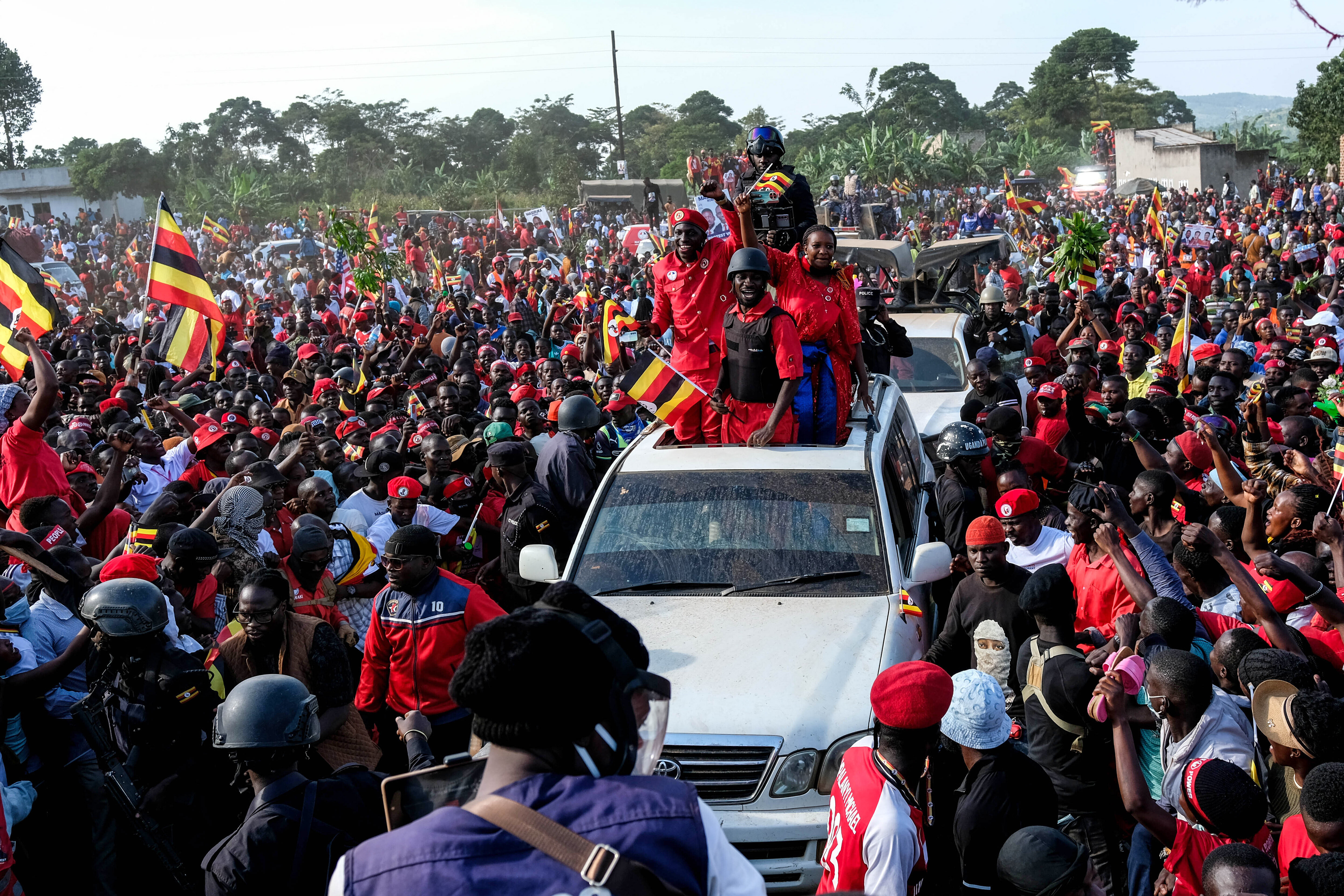 Photos show opposition leader Bobi Wine campaigning ahead of Uganda's ...