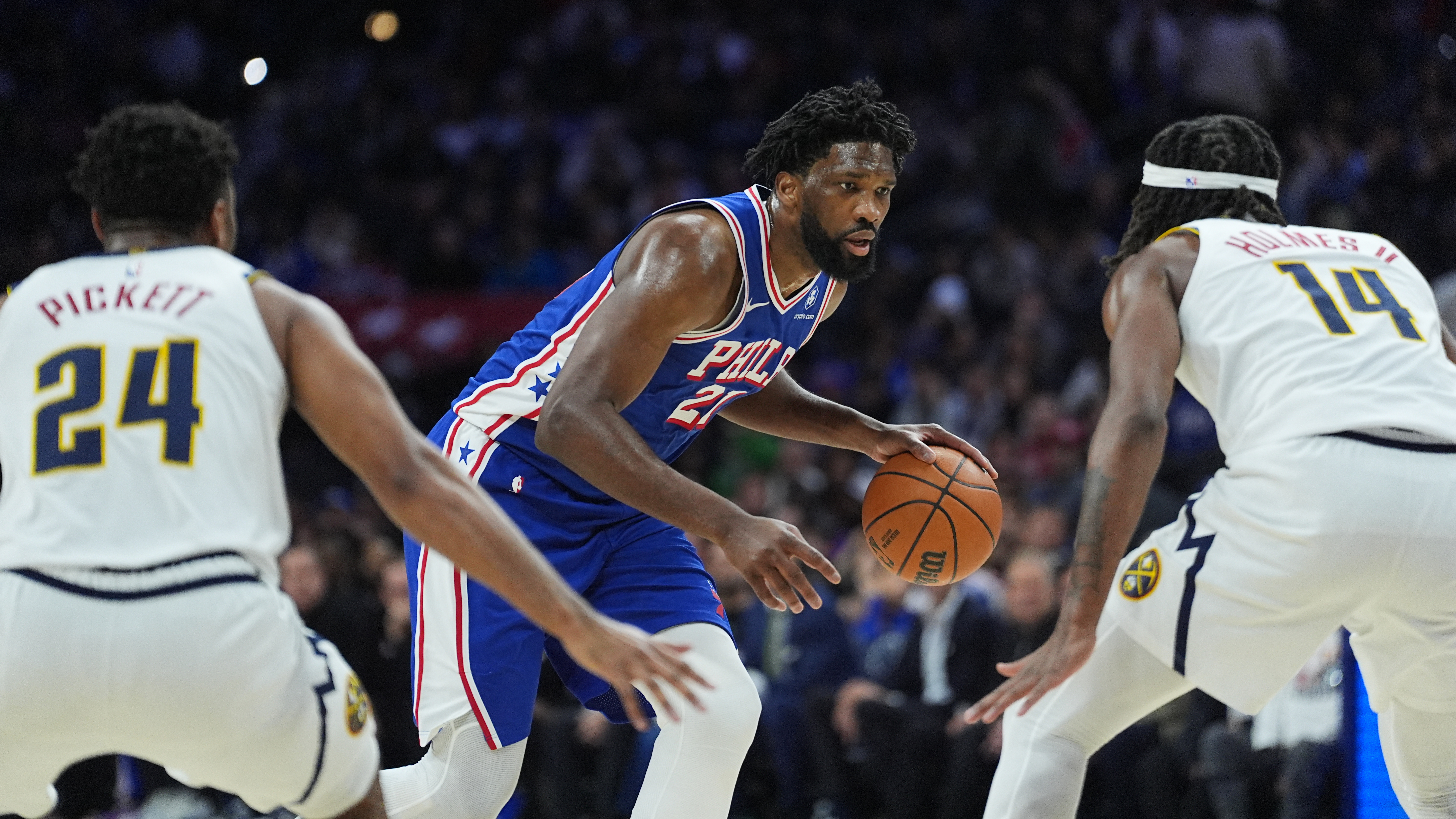 Brown's goaltended layup in OT lifts short-handed Nuggets over 76ers ...