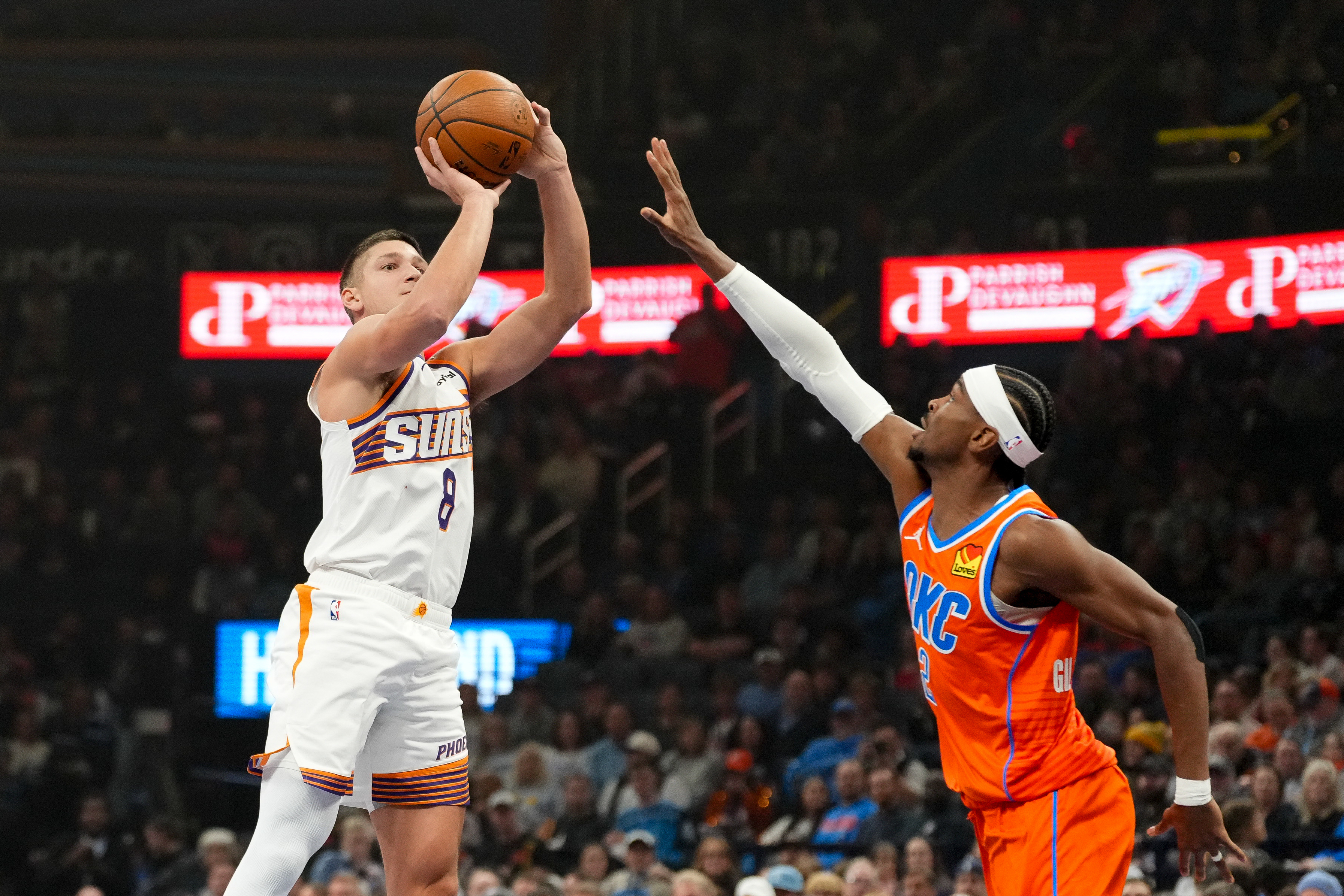 Suns' Grayson Allen ejected after shoving Thunder's Holmgren to the ...