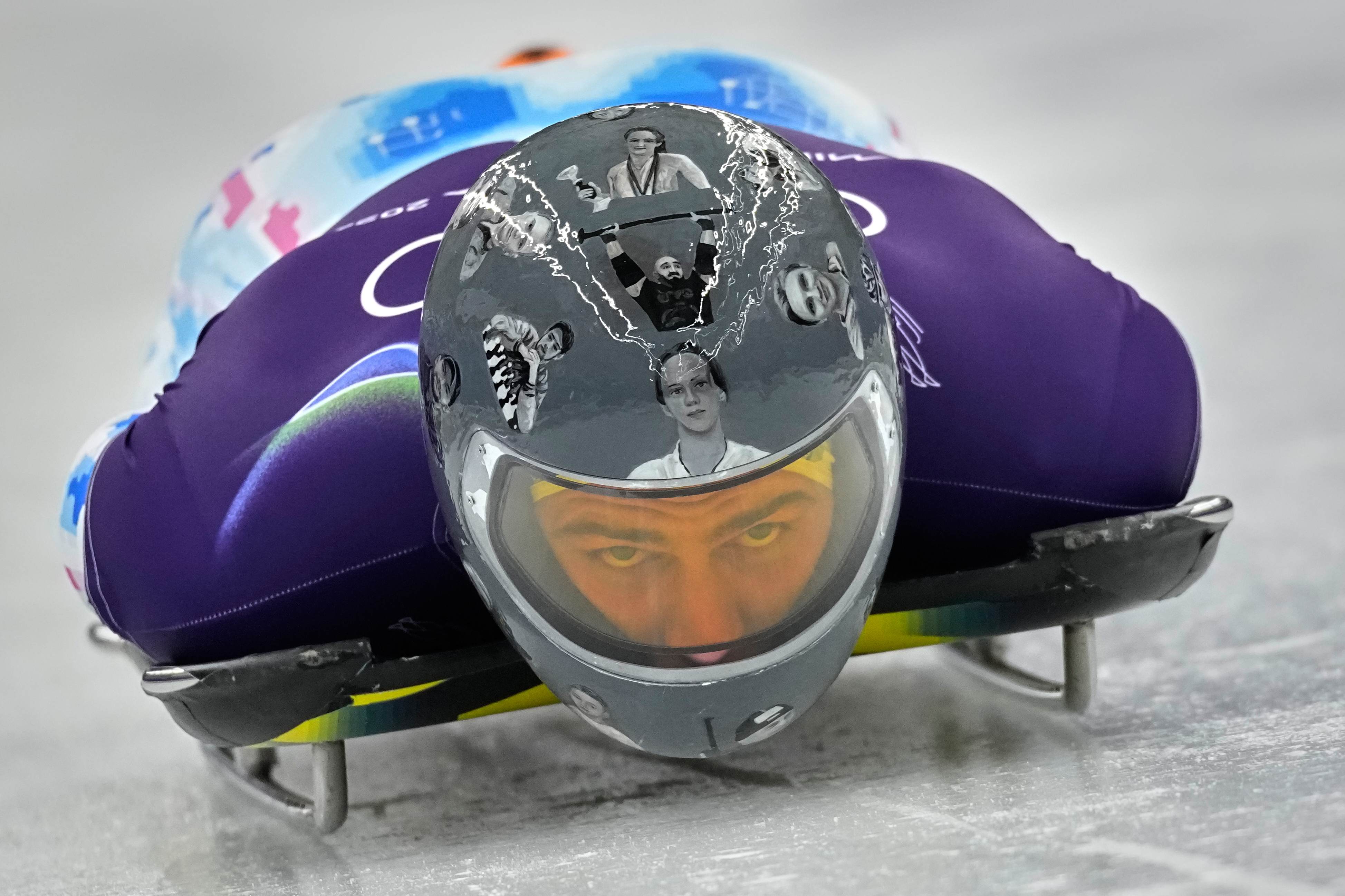 Faces of fearlessness: Skeleton helmets at the Milan Cortina Winter ...