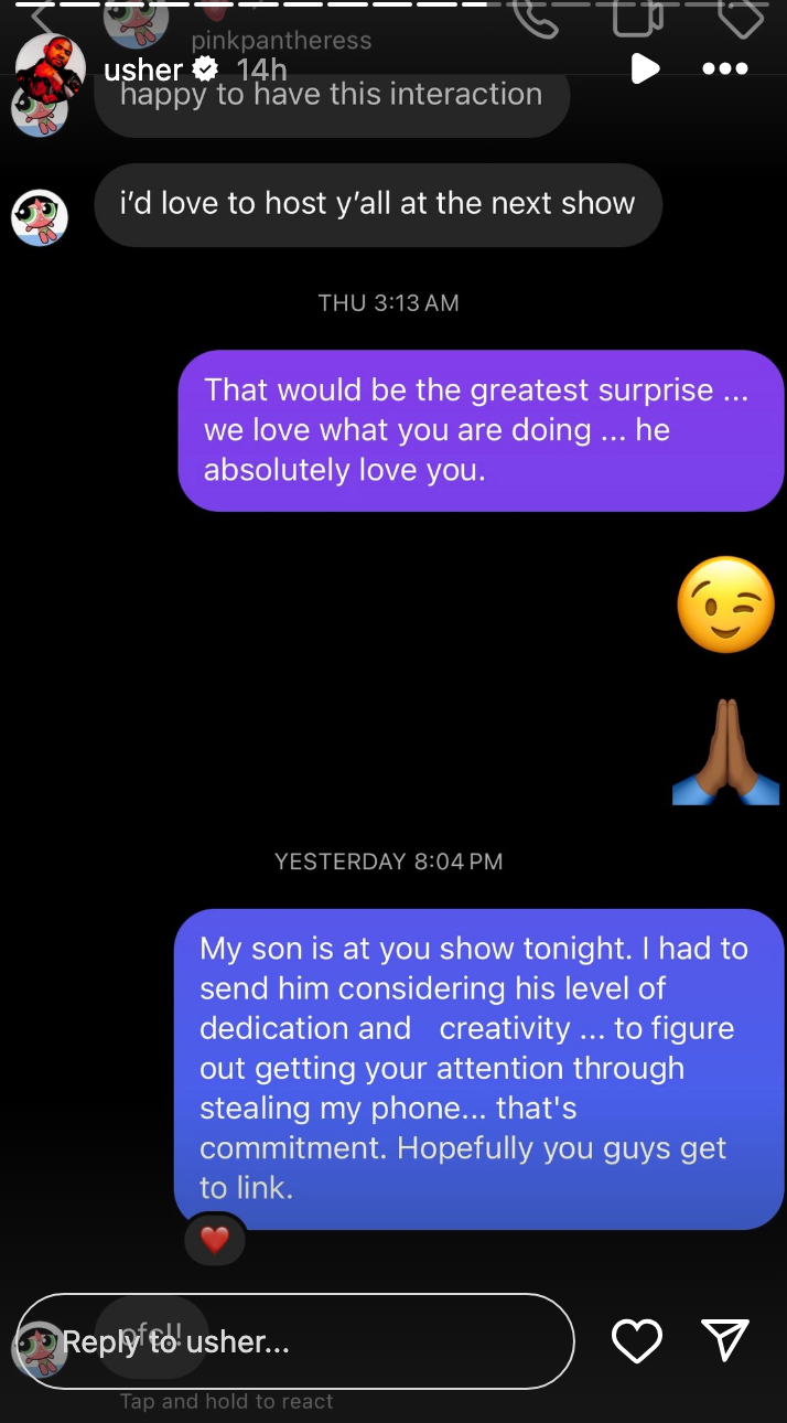 Usher's Son Stole His Phone to Link Up With PinkPantheress -- Read His ...